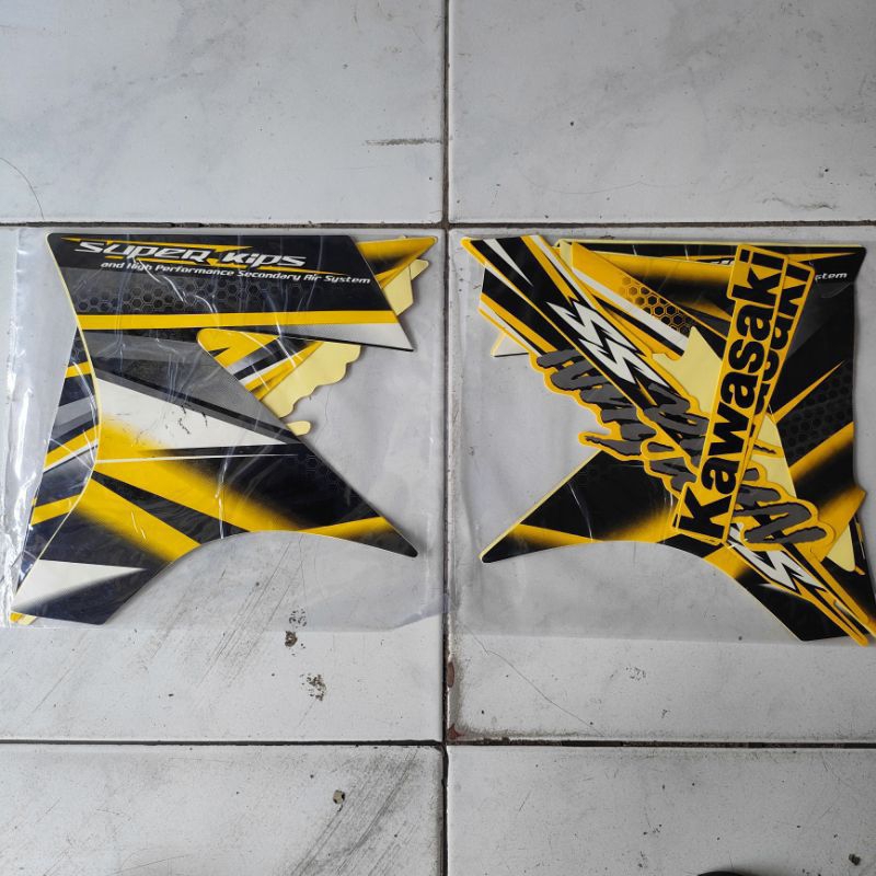 Jual STRIPING STANDAR MOTOR LIST STIKER NINJA SS TAHUN 2013 2014 KUNING ...