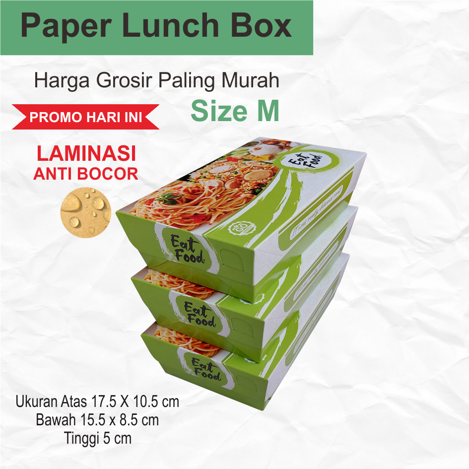 Jual Lunch Box Hijau /paperlunchbox/lunchbox/dusmakanan/dus ayam geprek ...