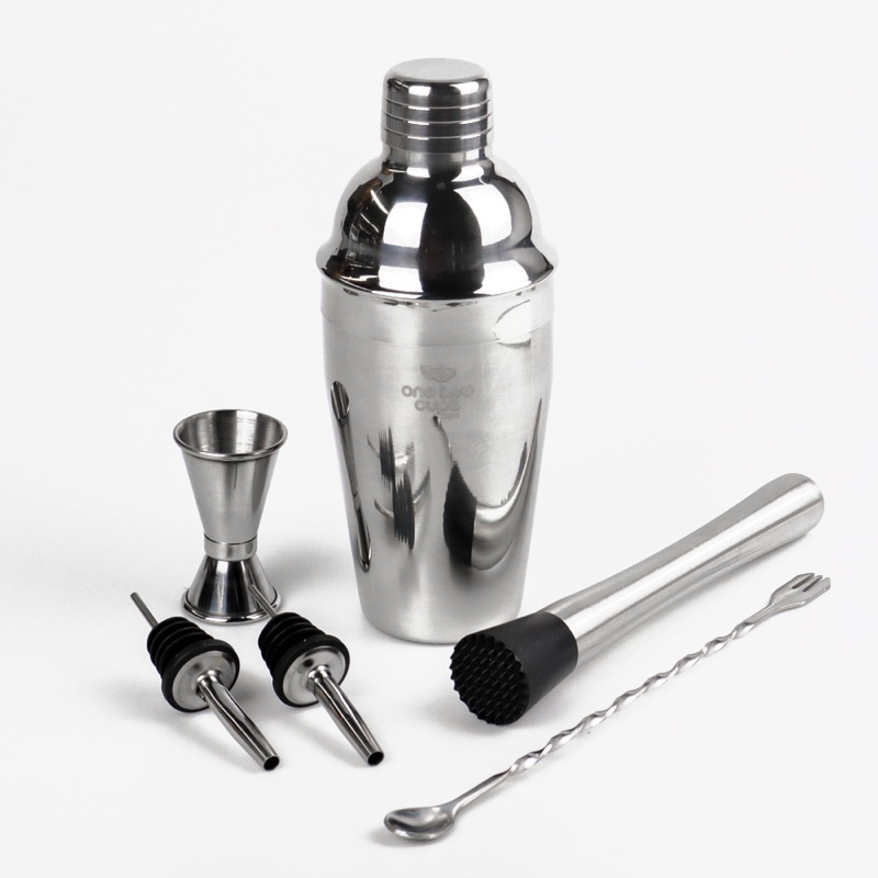 Jual paket hemat shaker Boston jigger jiger sendok aduk minuman 6 in 1 ...