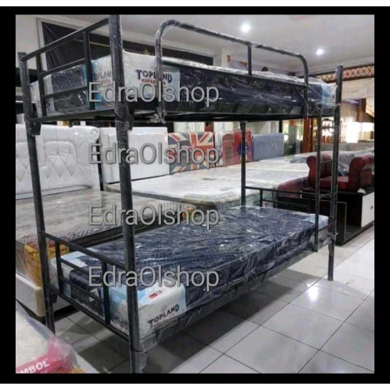 Jual Murah.!!! 90x200cm ranjang Single Sorong susun besi Bunkbed ...