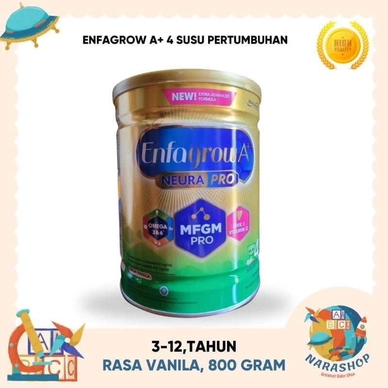 Jual Enfagrow A+ Tahap 4 Rasa Vanila Susu Formula 800gr (BELI 4 PCS ...