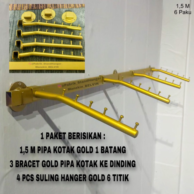 Jual Paket GOLD Pipa Kotak 1,5 Meter Komplit Dengan Suling 6 Paku dan ...