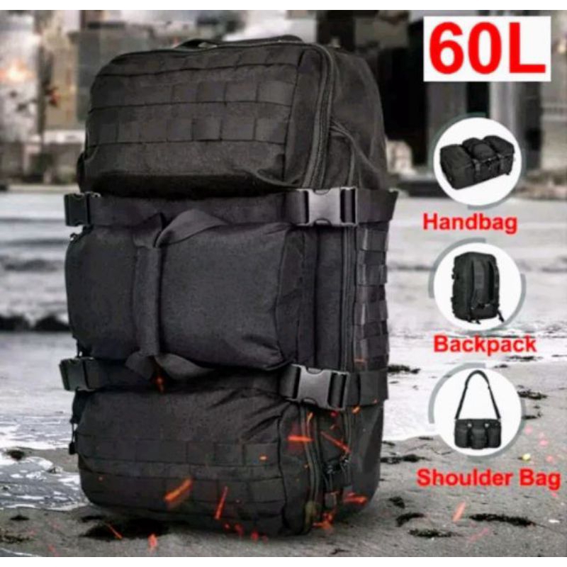 Jual tas ransel multifungsi army crocodile besar 60 L ransel backpack ...