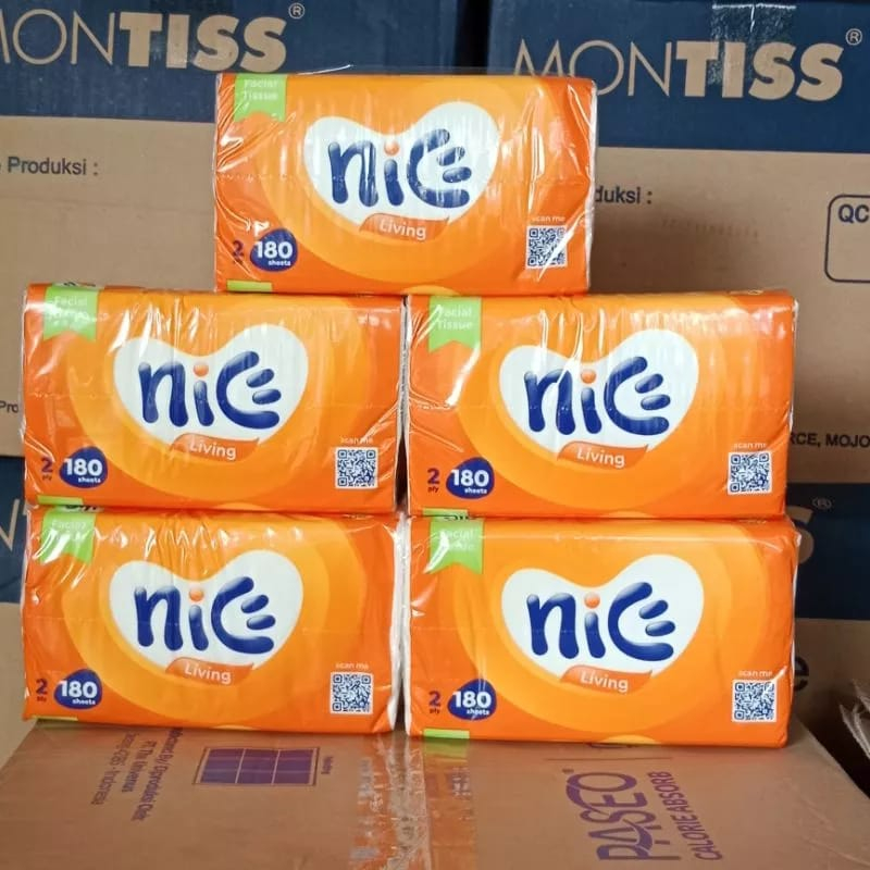Jual TISSUE NICE 180 SHEET 2 PLY - 1 paket isi 3 pcs | Shopee Indonesia