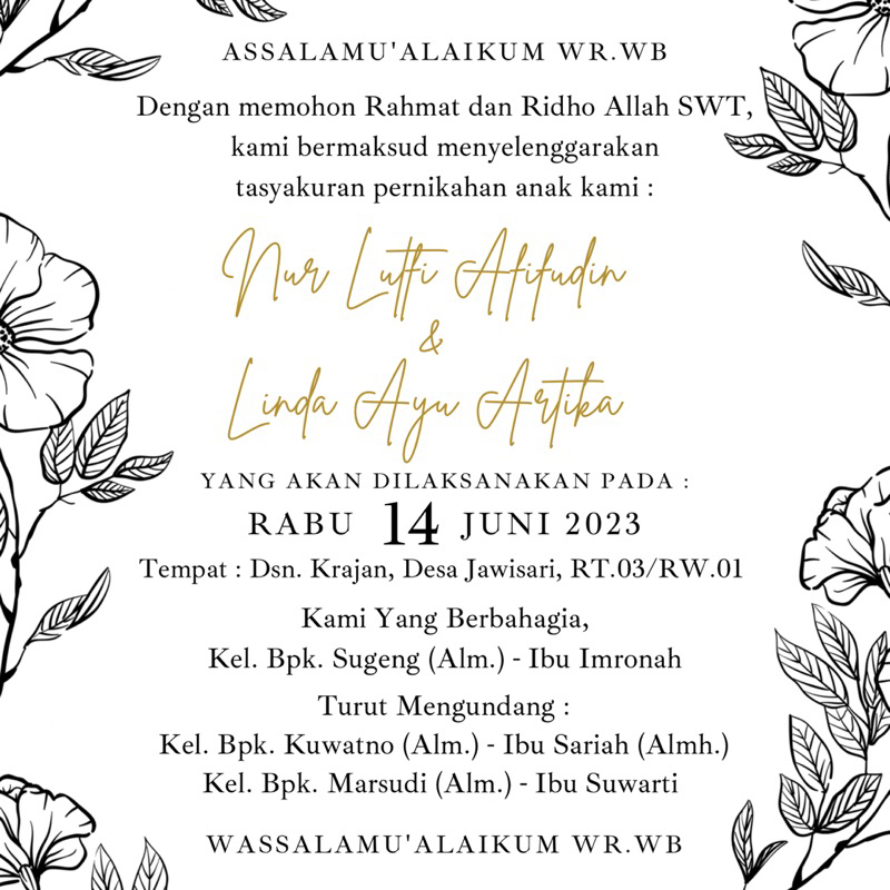 Jual Cetak Undangan untuk Punjungan / Nasi Box | Shopee Indonesia