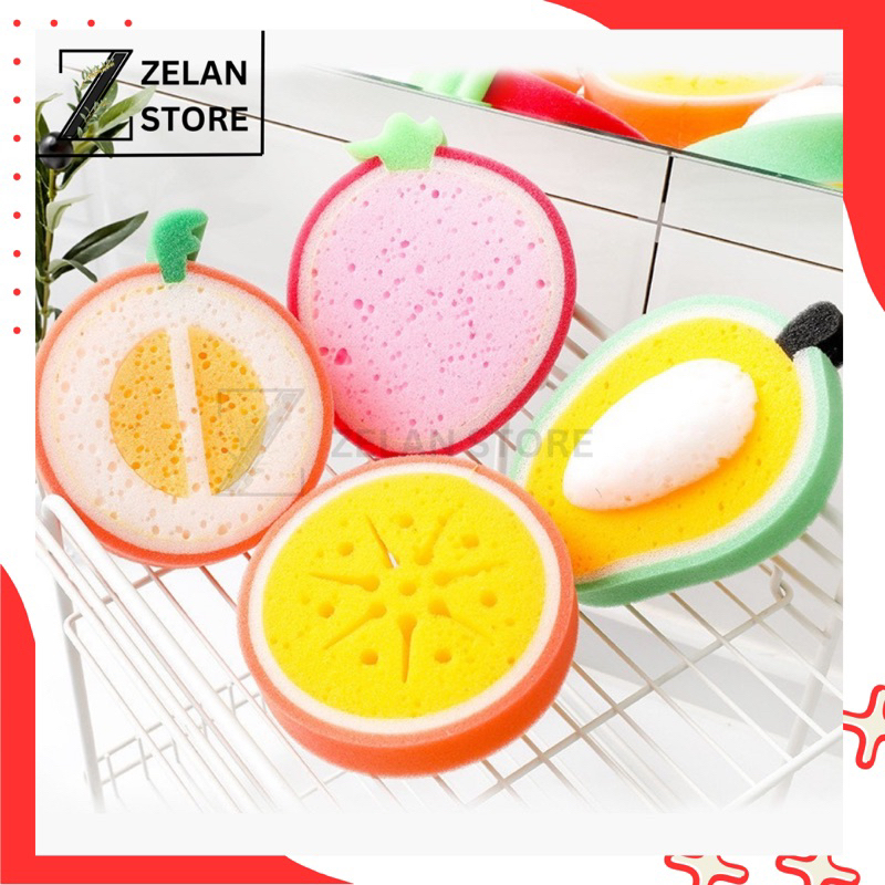 Jual Busa Cuci Piring Mandi Serbaguna Karakter Buah Sponge Bath Shower ...
