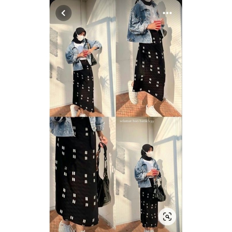 Jual Rara rok atau kain lilit batik katun cap handmade merah putih ...