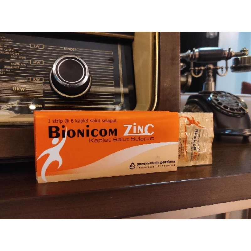 Jual Bionicom Zinc 750MG (Multivitamin) Aroma Jeruk, 6 Kaplet/Strip ...