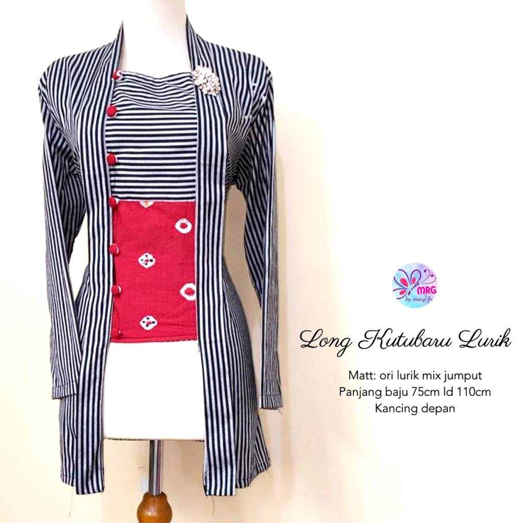 Jual Long Tunik Batik Classic Kutubaru Lurik | Shopee Indonesia