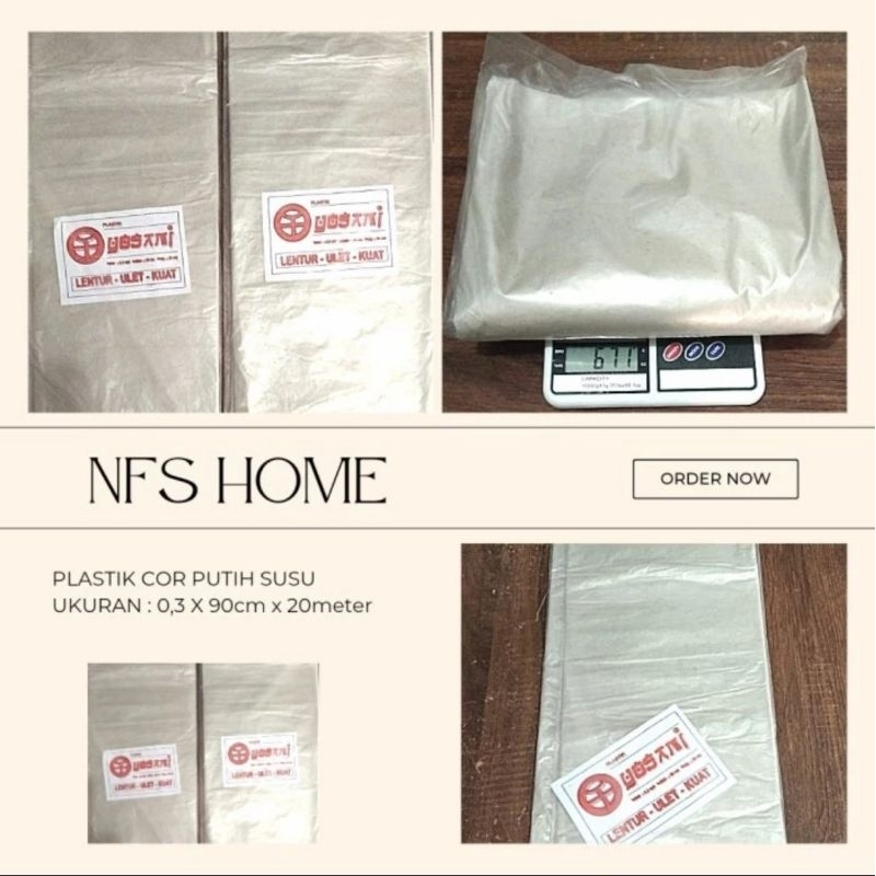 Jual Plastik Cor Putih Butek Lebar 90cm Panjang 20mtr | Shopee Indonesia