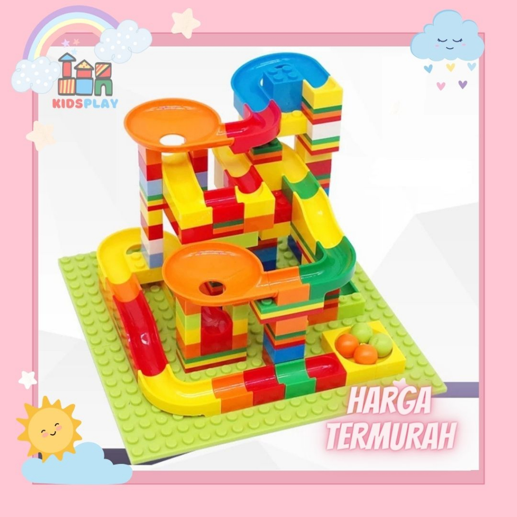 Jual Building Blocks Marble Race Run Bricks Block Mainan Rakit Anak ...