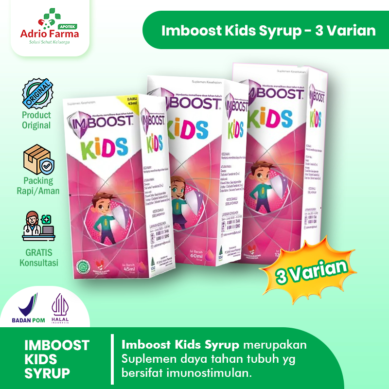 Jual IMBOOST - KIDS Syrup Varian @ 45ML 60ML 120ML - Multivitamin ...