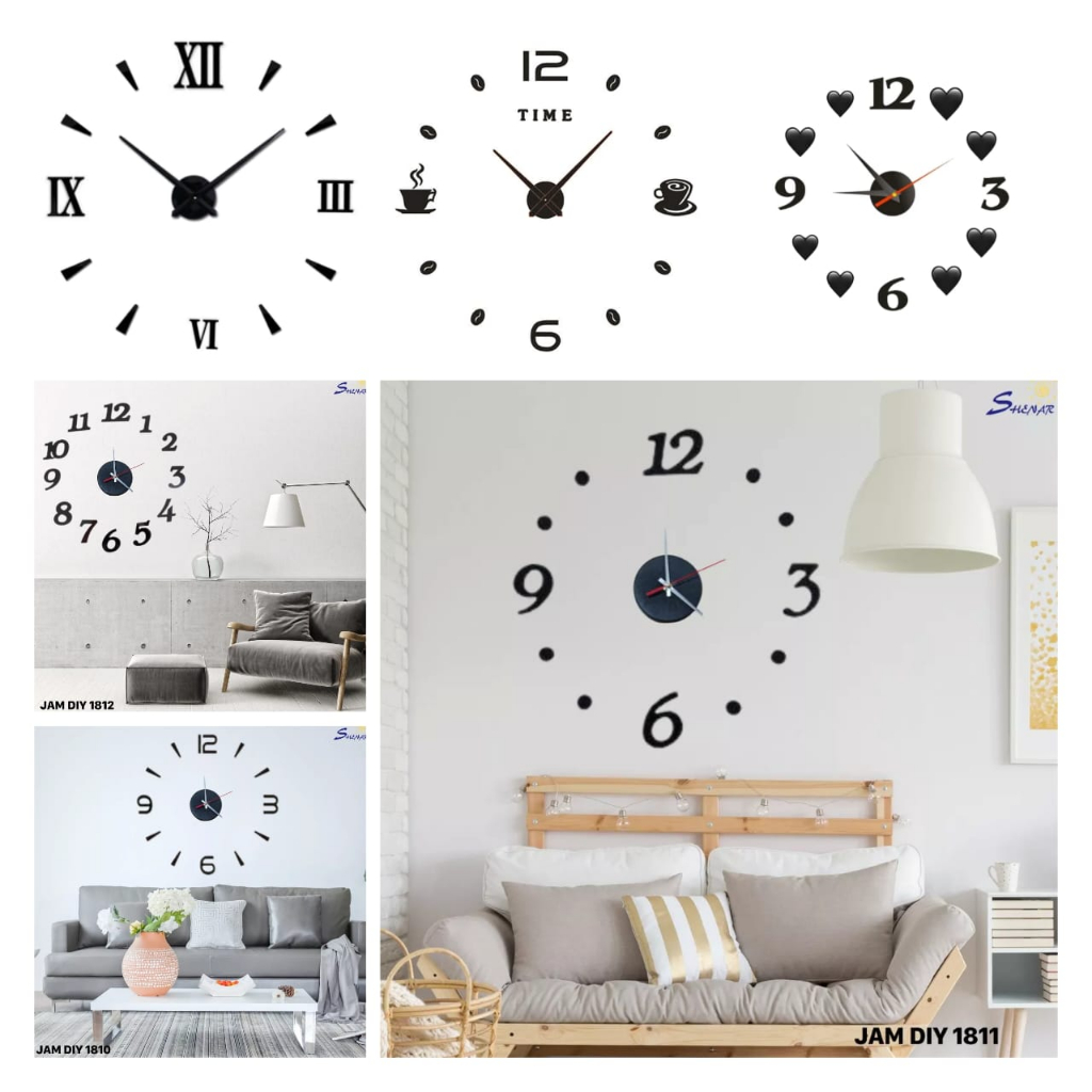 Jual Jam Dinding Tempel DIY Analog Jam Dinding Dekorasi Modern Ukuran ...