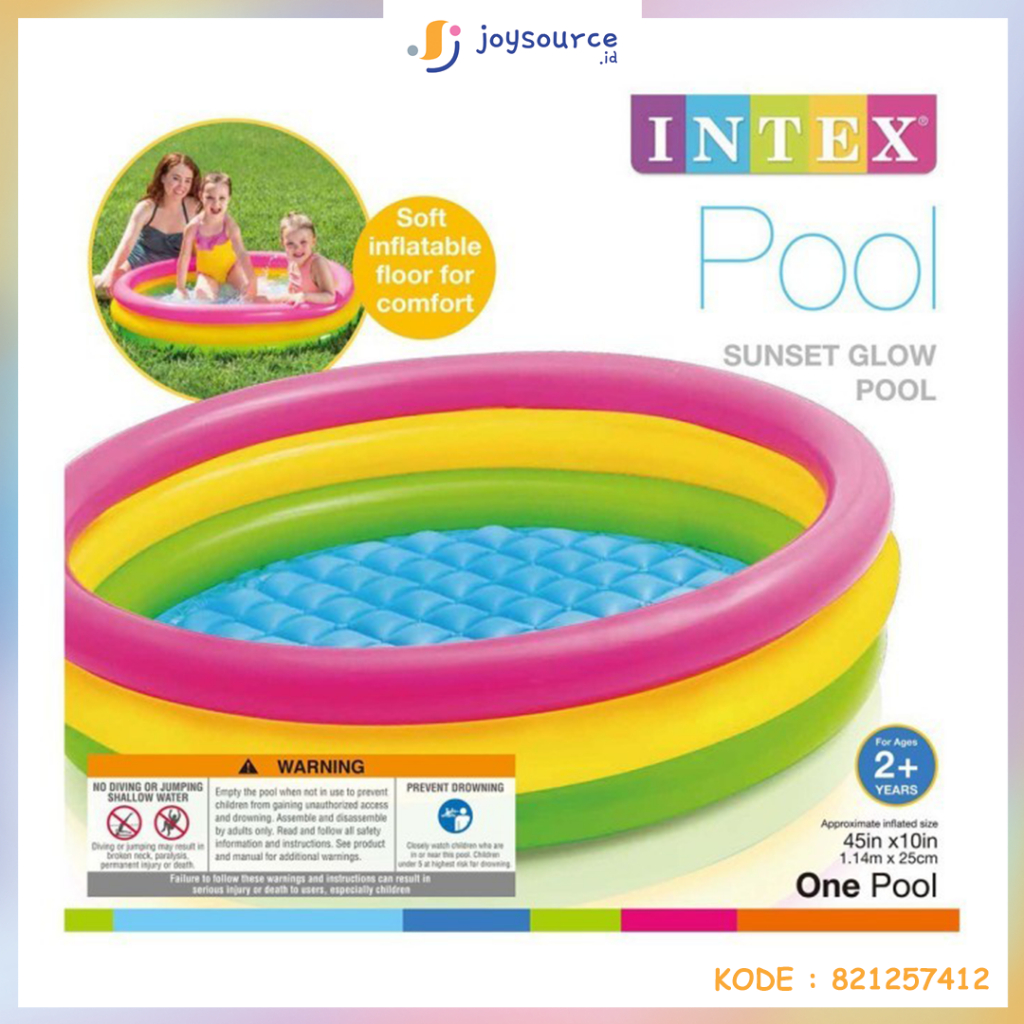 Jual Intex Sunset Glow Pool Berbagai Ukuran - Kolam Anak | Shopee Indonesia