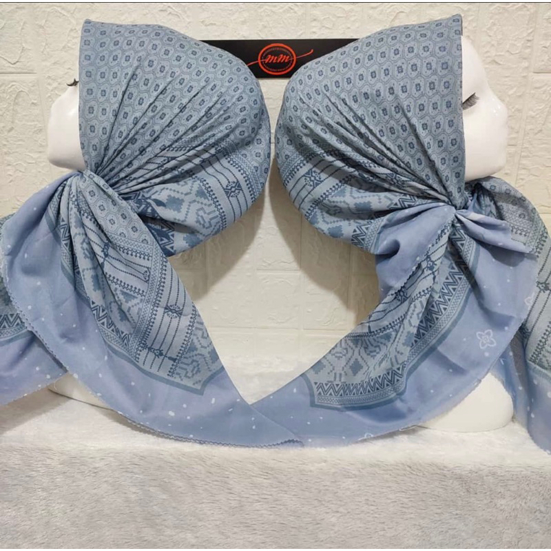 Jual BIRU KATALOG | Voal motif Jilbab motif Blue series/ Denim / Biru ...