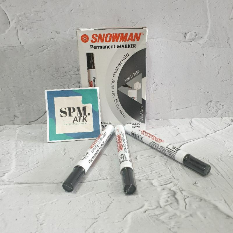 Jual Spidol Permanent Snowman AG-12 | Shopee Indonesia