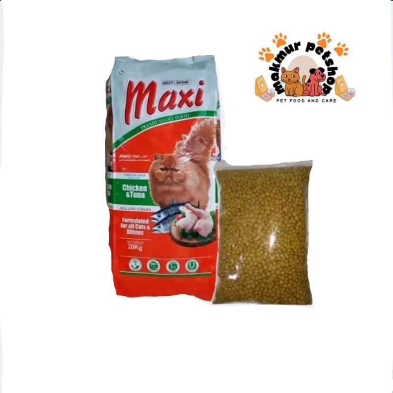 Jual Maxi Cat 1Kg / Makanan Kucing Maxi 1 Kg / Makanan Kering Kucing ...