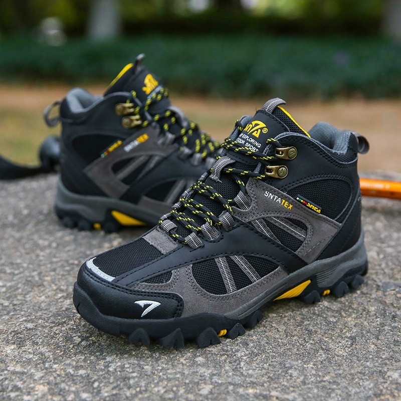 Jual Sepatu Gunung Hiking Wanita Pria SNTA 611 Black Original Semi ...