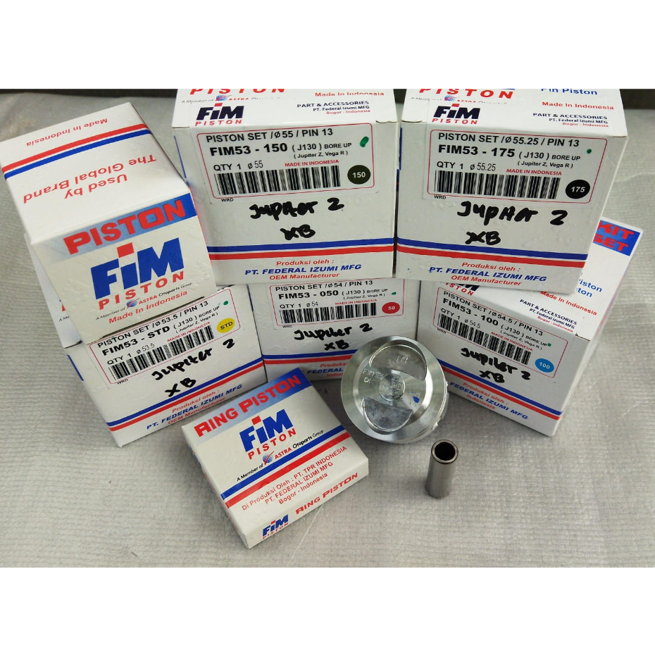 Jual SEHER PISTON KIT FIM YAMAHA JUPITER Z/VEGA R XB FIM53 PIN 13 FIM ...