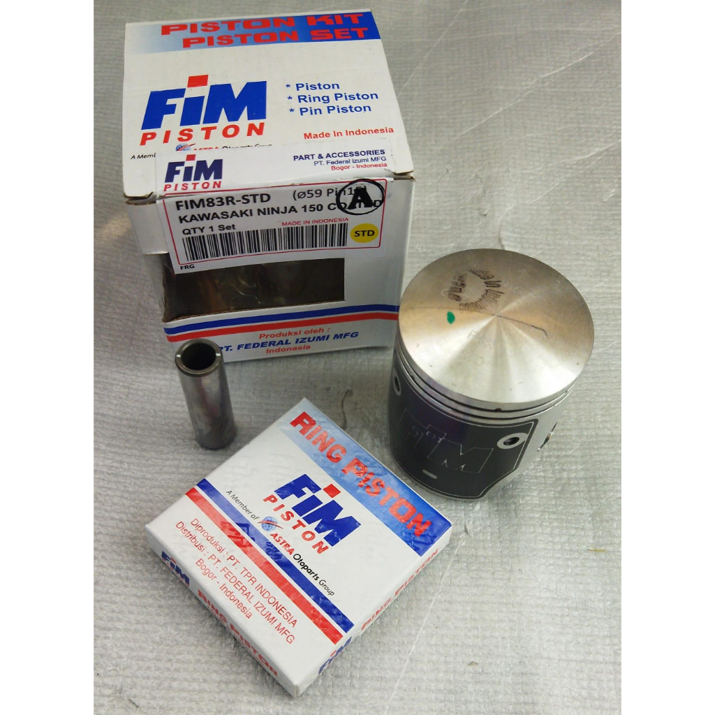 Jual SEHER PISTON KIT NINJA RACING FIM KAWASAKI NINJA 150 RACING TEVLON ...