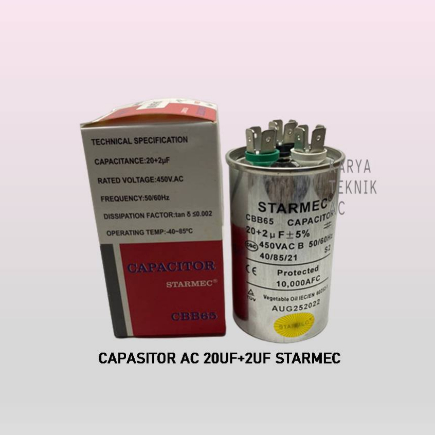 Jual CAPASITOR AC 20UF+2UF STARMEC | Shopee Indonesia