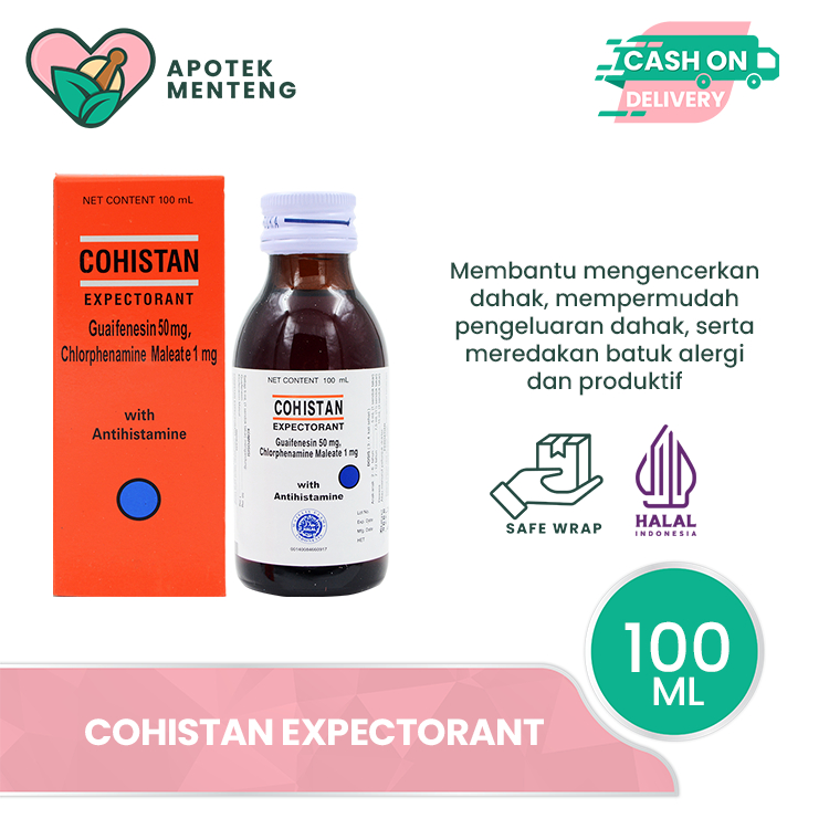 Jual Cohistan Expectorant 100 mL - Pengencer Dahak dan Pereda Batuk ...