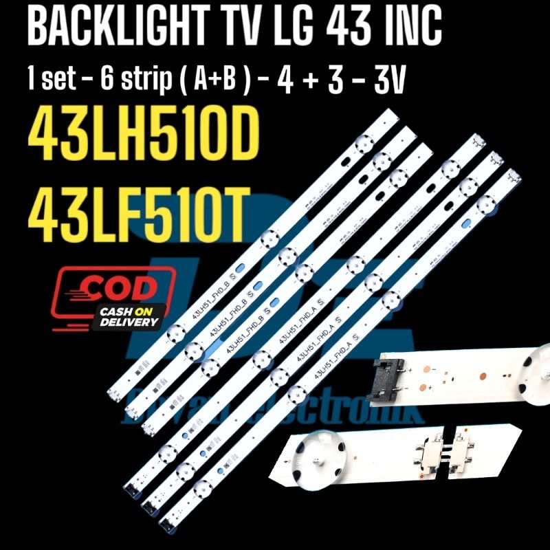 Jual BACKLIGHT TV LG 43 IN 43LH510D 43LF510T LED BACKLIGHT TV LG 43 IN ...