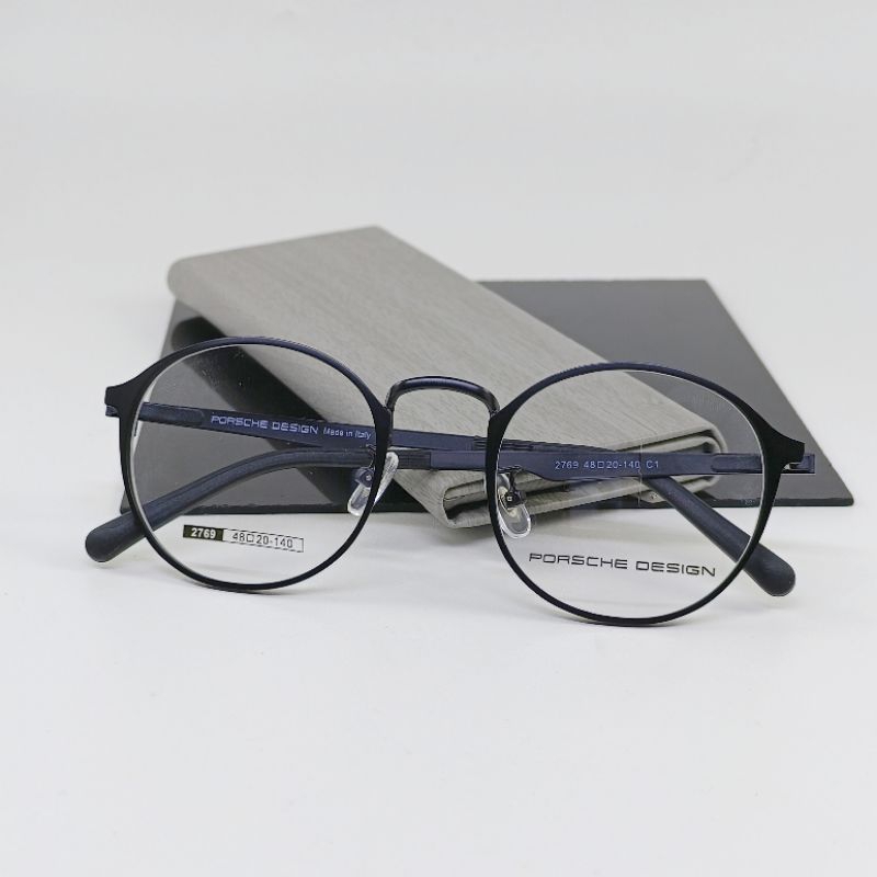 Jual Frame kacamata Round Porsche Design bulat pria wanita bahan Logam ...