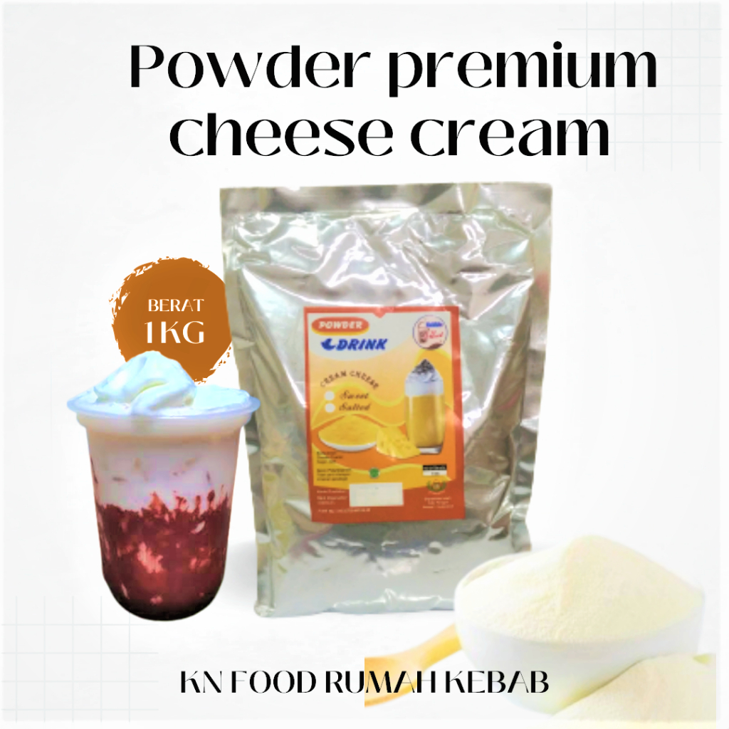 Jual Bubuk Cream Cheese Premium 1000 Gram -Topping cream cheese tea ...