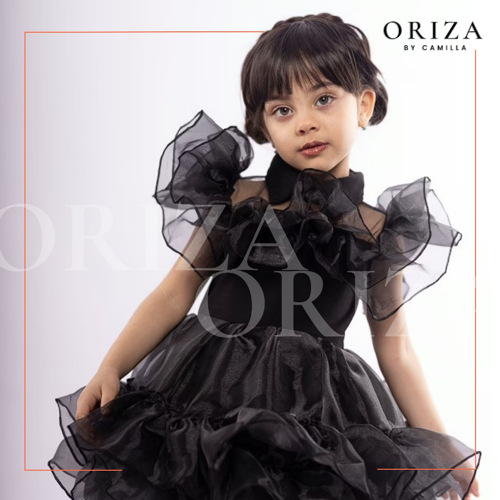 Jual Oriza Gaun Wednesday Hitam Unik Kostum Halloween Addams Family ...