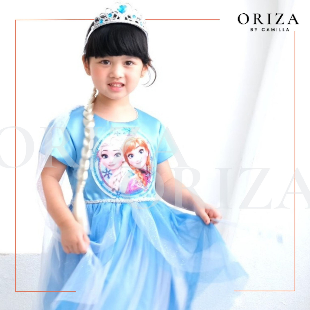 Jual Oriza Gaun Frozen Elsa Baju Ulang Tahun Kostum Frozen Elsa ...