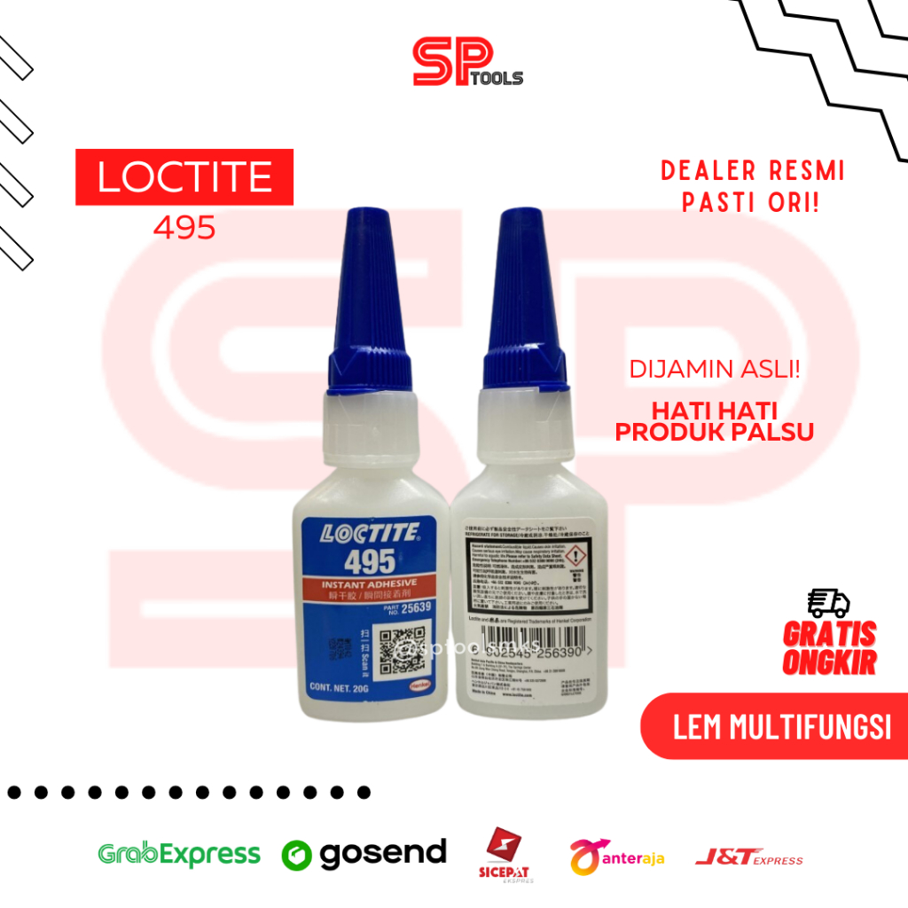Jual LEM LOCTITE 495 (20GRAM) / LEM SERBAGUNA LOCTITE (ORIGINAL ASLI ...
