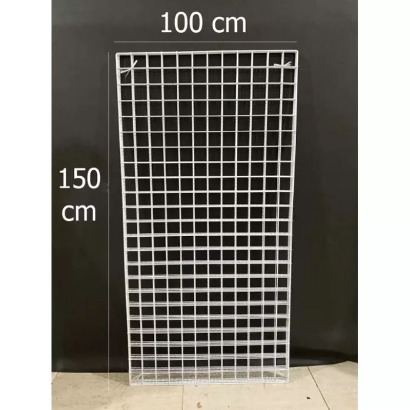 Jual Ram Jaring Kawat Putih + Dus 100 × 150 Cm / GriddWall Wire Wall ...