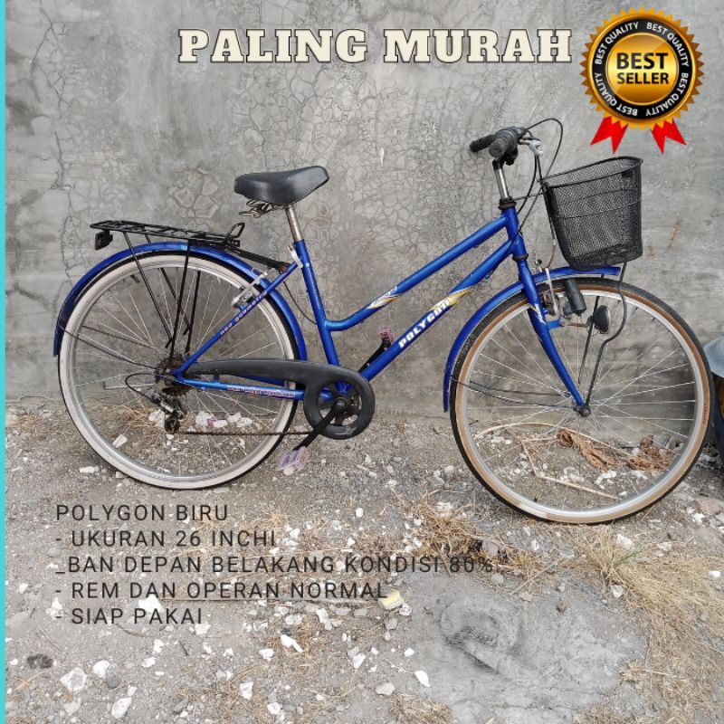 Jual Sepeda wanita dewasa keranjang cewek perempuan second bekas 26 ...