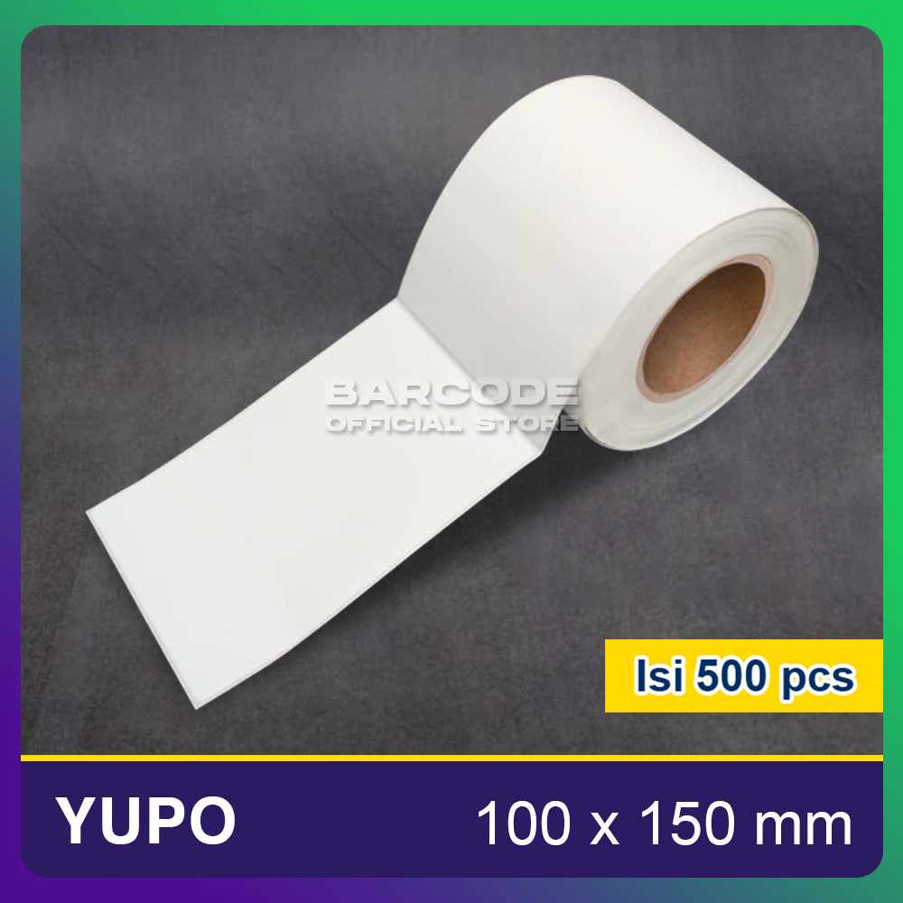 Jual Label Yupo 100x150mm / 100 x 150 / 100x150 mm Stiker Barcode Core ...