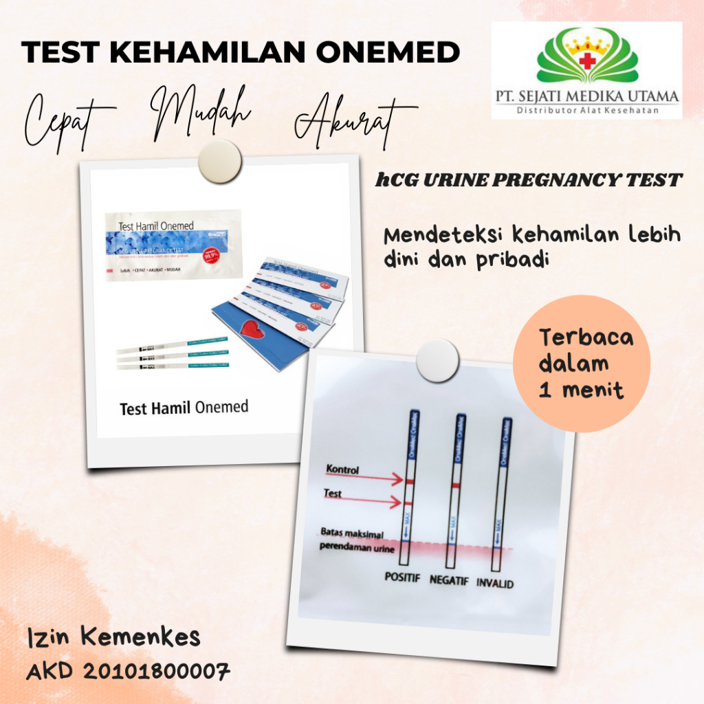 Jual Tes Kehamilan Tes Hamil Alat Test Pack Onemed Eceran | Shopee ...