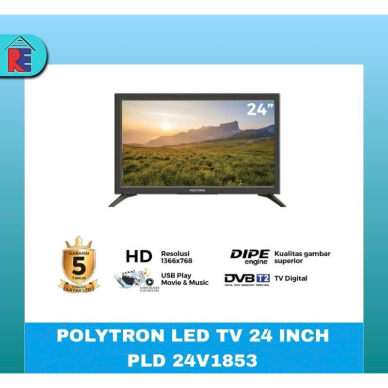 Jual POLYTRON LED TV 24 INCH PLD 24V1853 | Shopee Indonesia