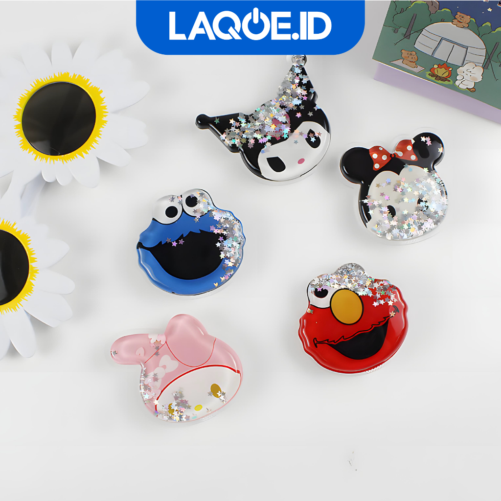 Jual Popsocket Cartoon Desain Karakter Motif Glitter Quicksand Phone ...