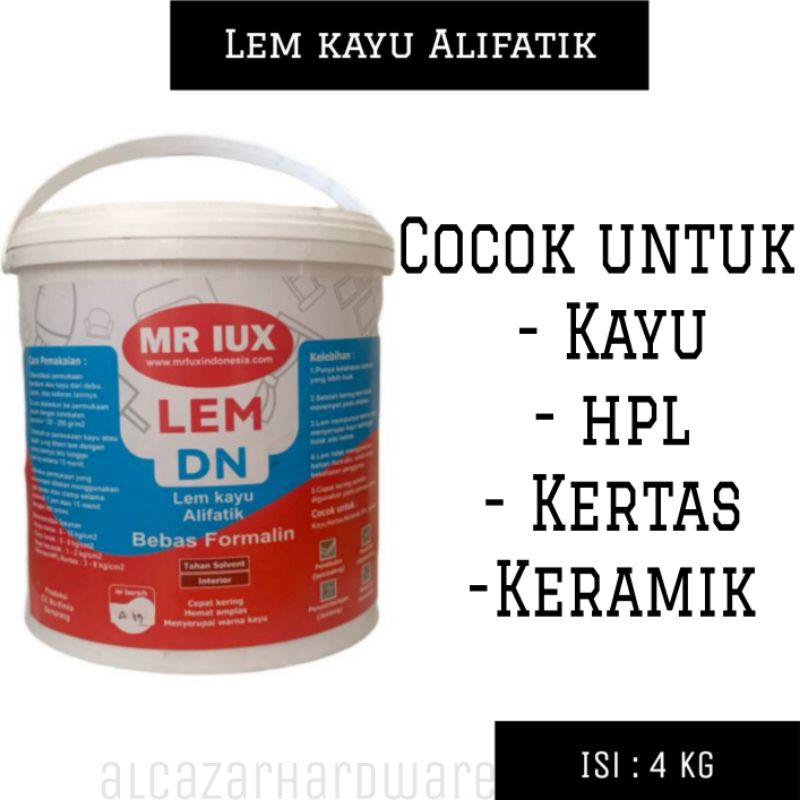 Jual Lem kayu Alifatik mr lux Lem presto Lem Dn Kemasan 4 kg | Shopee ...