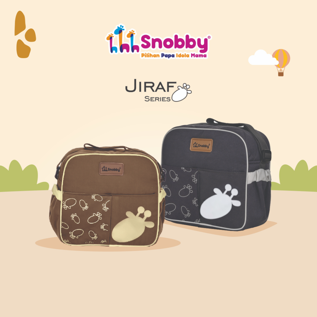 Jual Snobby Tas Perlengkapan Bayi Kecil Diaper Bag Saku Print Jiraf ...