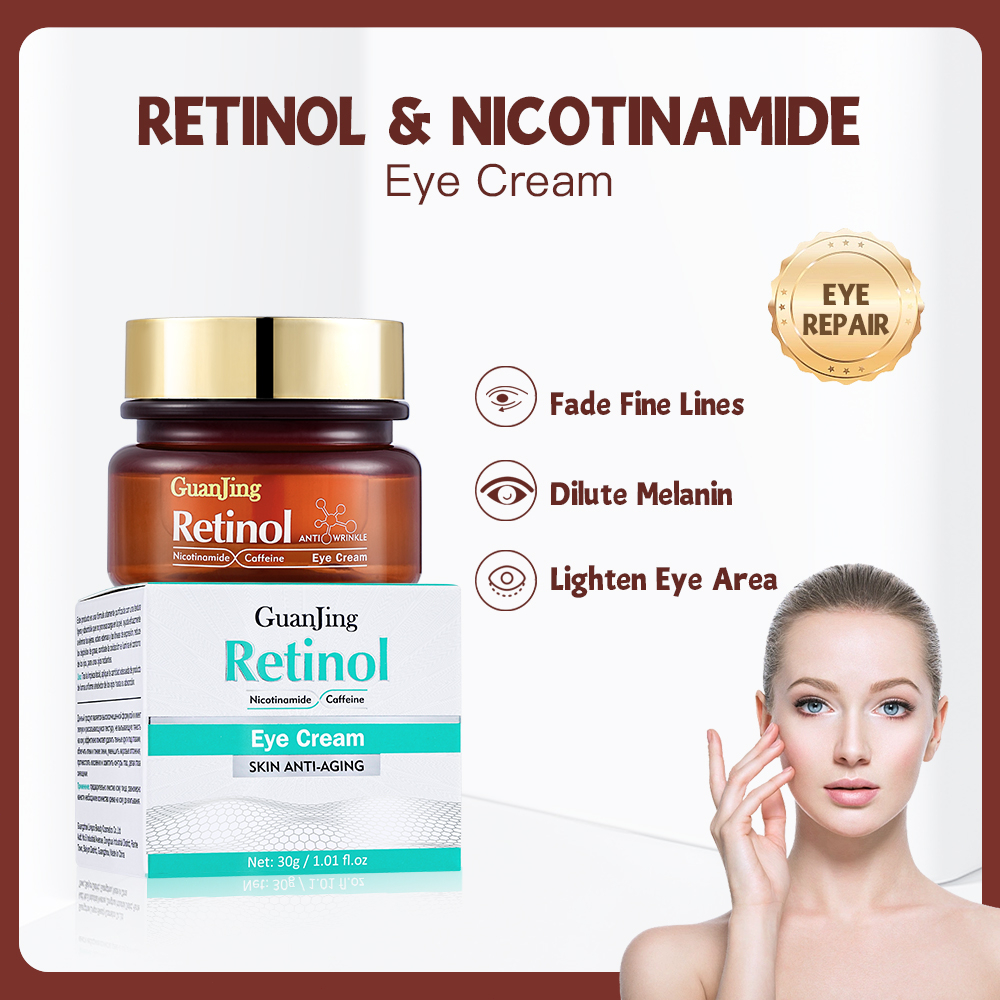 Jual Guanjing 2% Retinol Eye Cream Caffeine & Nicotinamide Anti Aging removal Instant Reduces ...