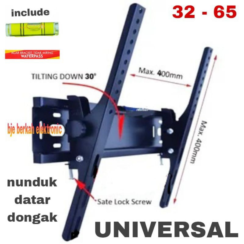 Jual bracket tv samsung sharp lg 55 60 65 inch SUPER TEBAL universal ...