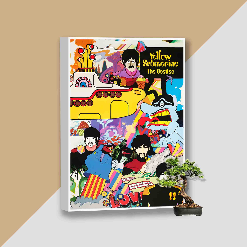 Jual Poster Band The Beatles - Yellow Submarine Collage Hiasan Dinding ...