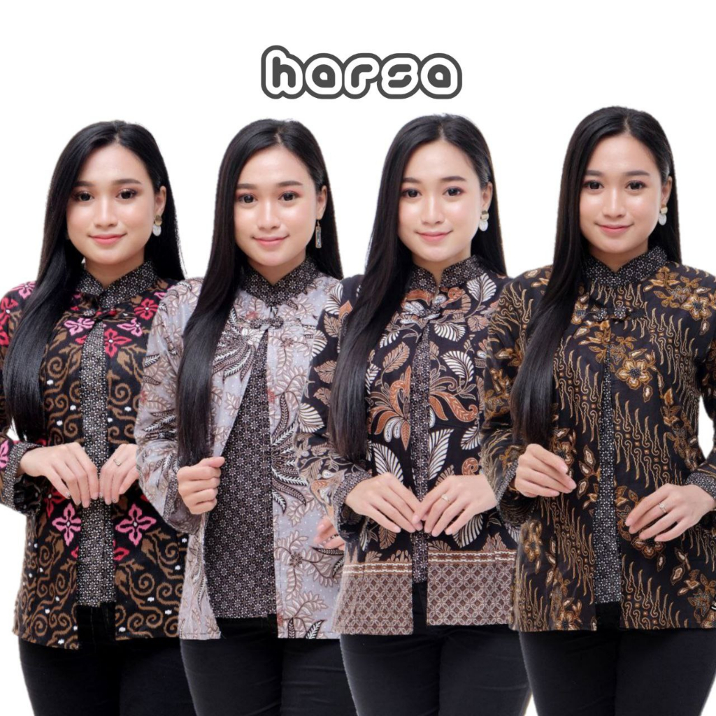 Jual Batik wanita ASJ SA HRB026 Kenongo Kemeja Tosca Pendek | Shopee Indonesia
