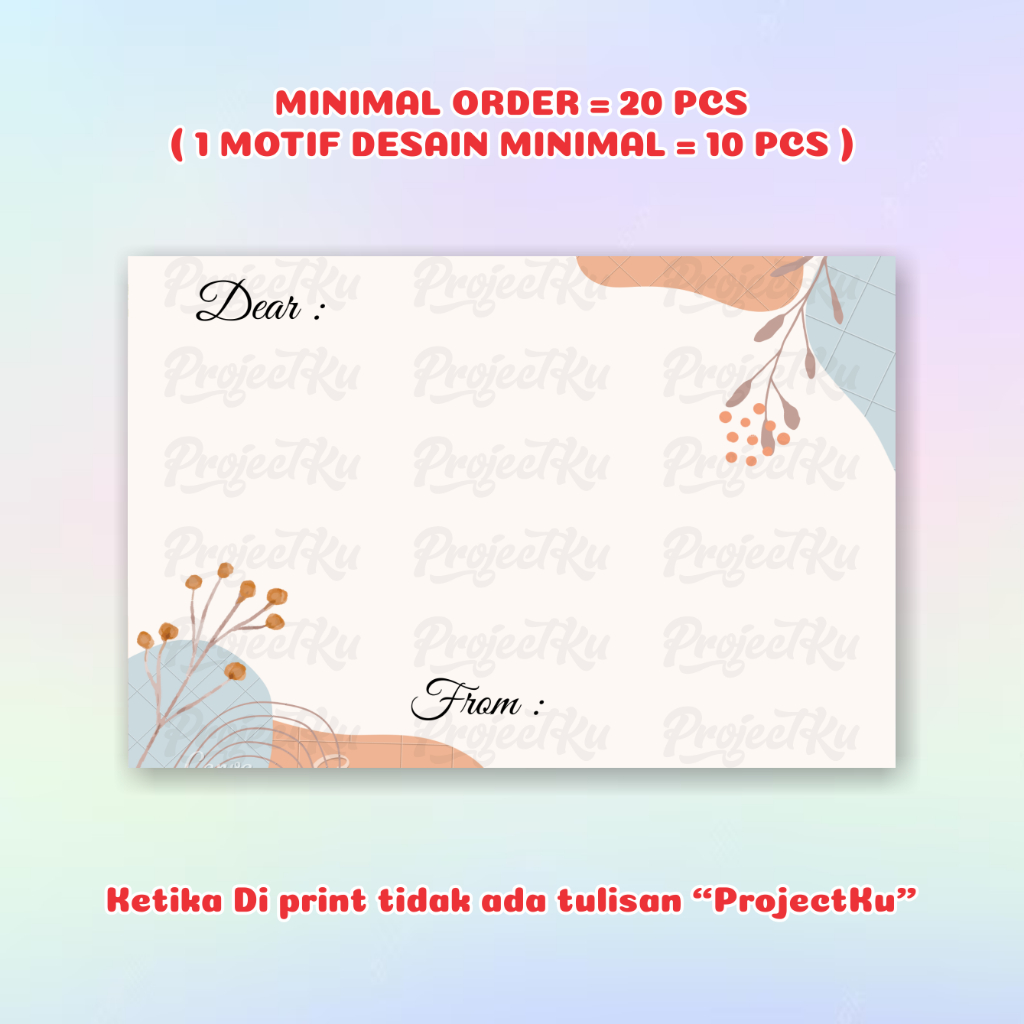 Jual Greeting Card AESTHETIC Polos - Gift Card - Kartu Ucapan ...