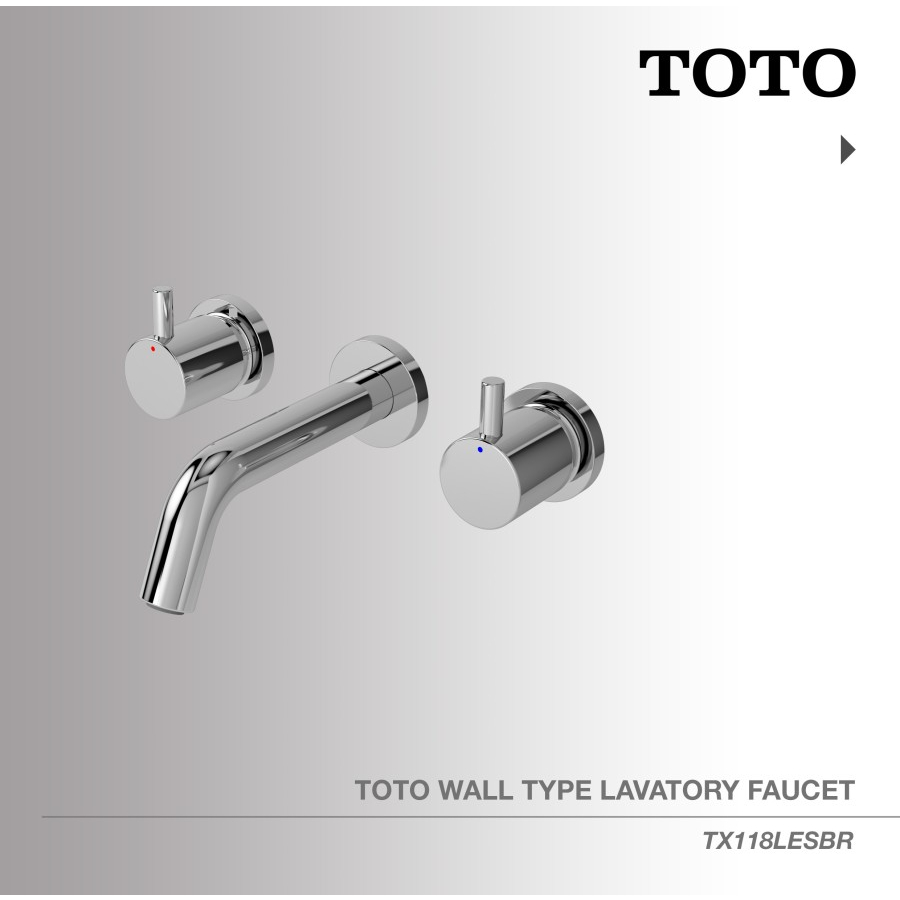 Jual TOTO Ego II Wall Type Lavatory Faucet / Keran Wastafel TX118LESBR ...