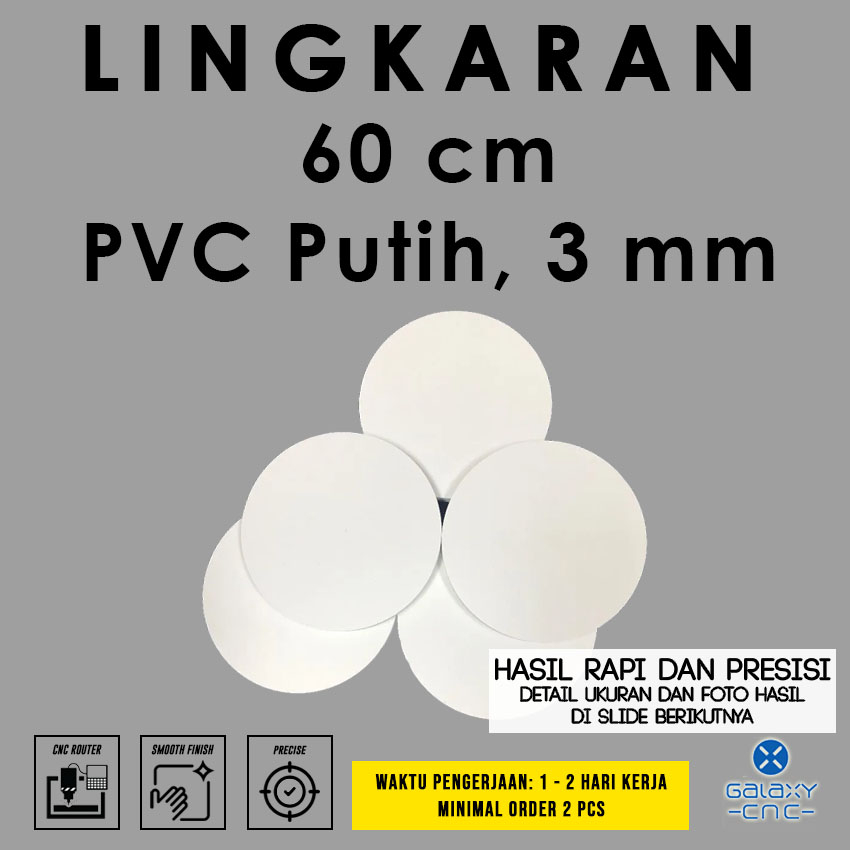 Jual Lingkaran 60 cm - Tebal 3 mm - PVC Foam Board warna putih /MDF ...