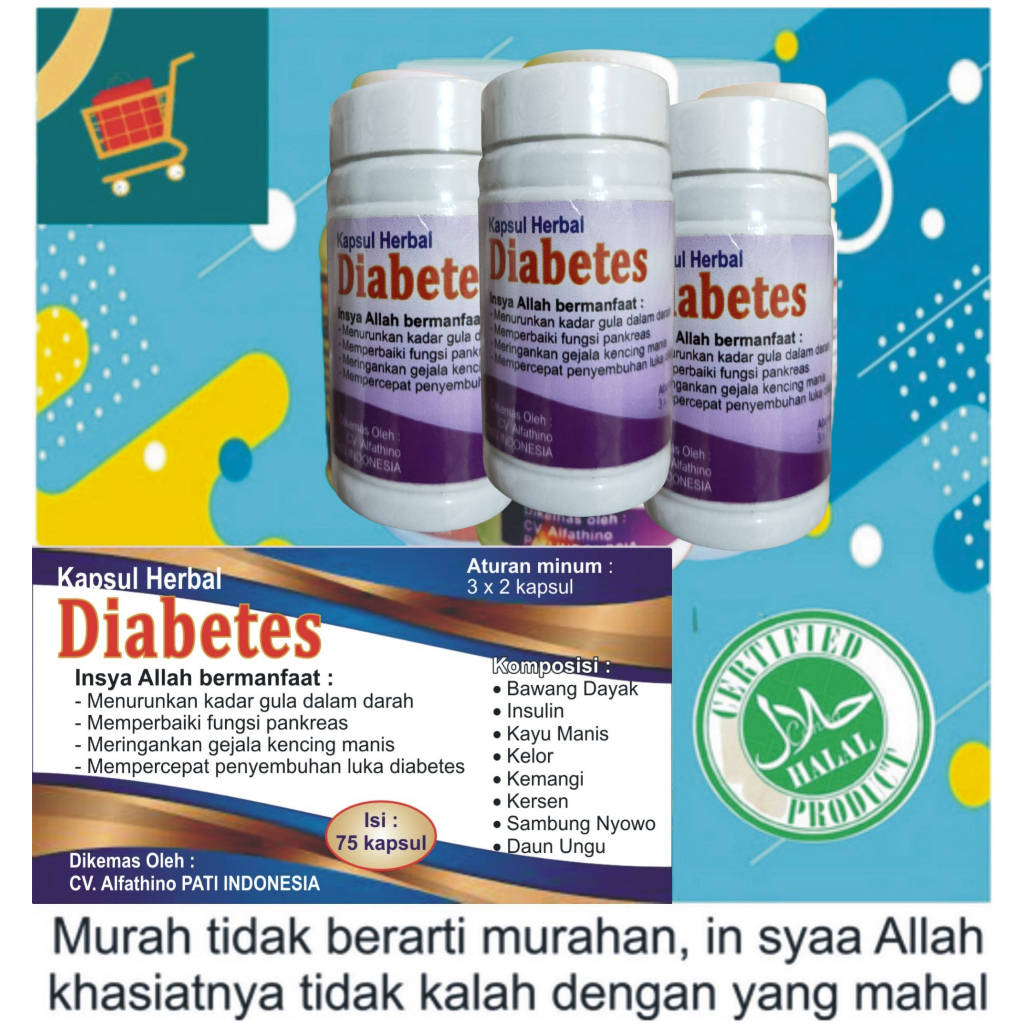 Jual OBAT DIABET I OBAT KENCING MANIS I KAPSUL HERBAL DIABETES I HERBAL ...