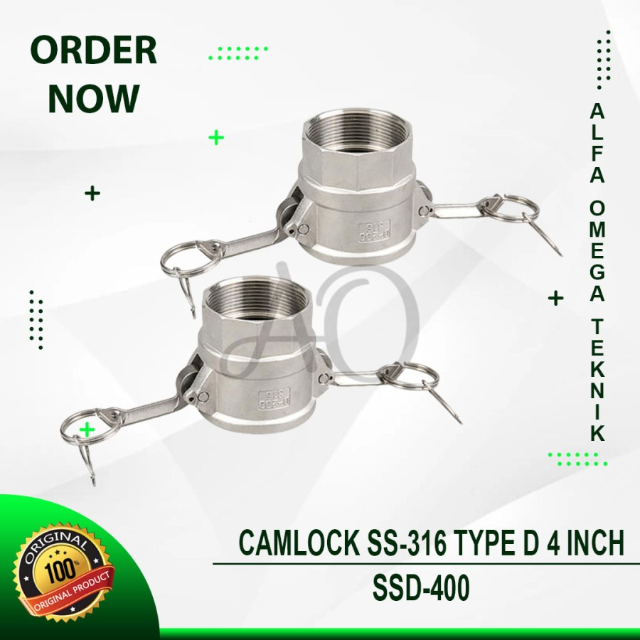 Jual CAMLOCK 4 INCH TYPE D SELANG INDUSTRI HOSE COUPLING SS-316 4 ...