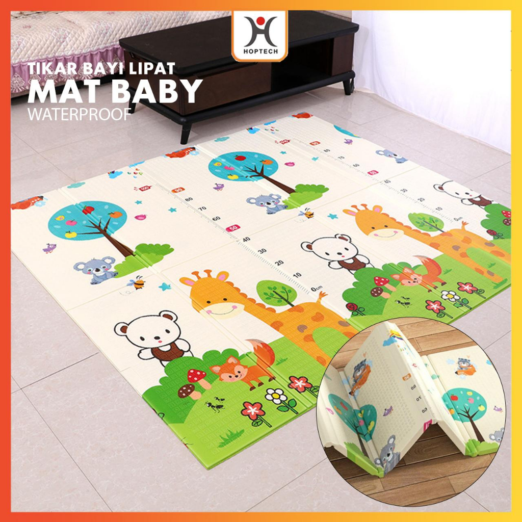Jual Matras Tikar Bayi Lipat Foldable Baby Mat Double Sided Bolak Balik ...